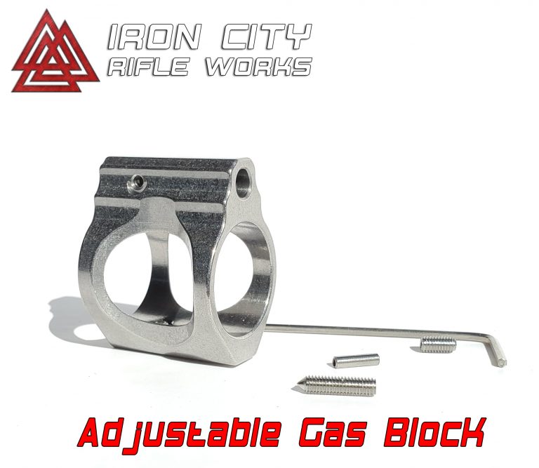 Adjustable Stainless Steel .750 Gas block - Iron City Rifle Works